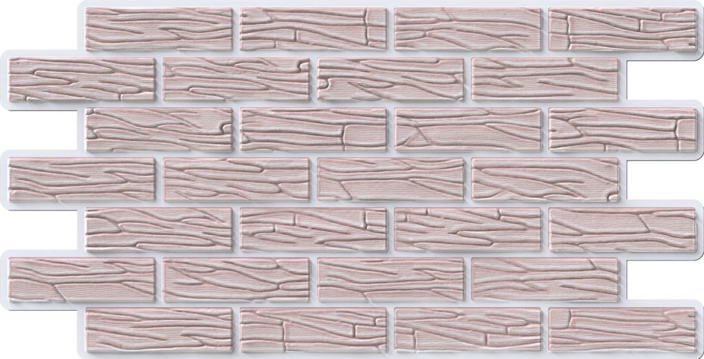 3D PVC panel - Brick Beige Wave ~ Tapete Doma