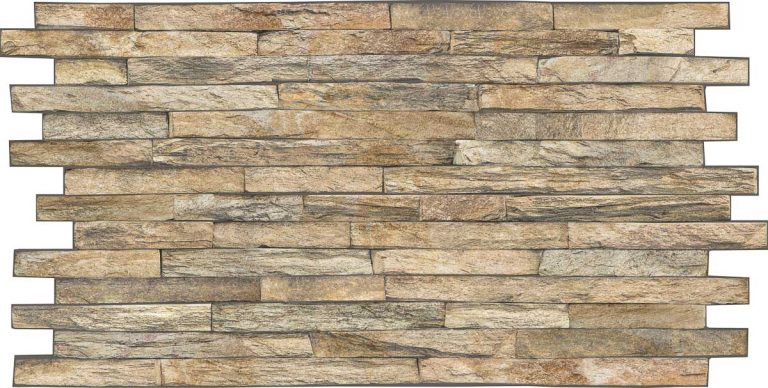 3D PVC panel - Stone Flate Beige Slate ~ Tapete Doma