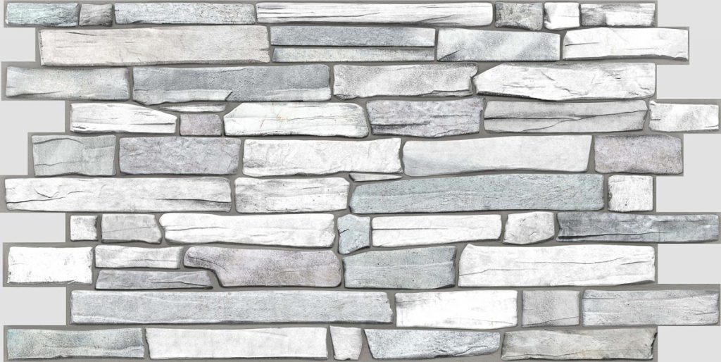 3D PVC panel - Stone Grey Slate ~ Tapete Doma